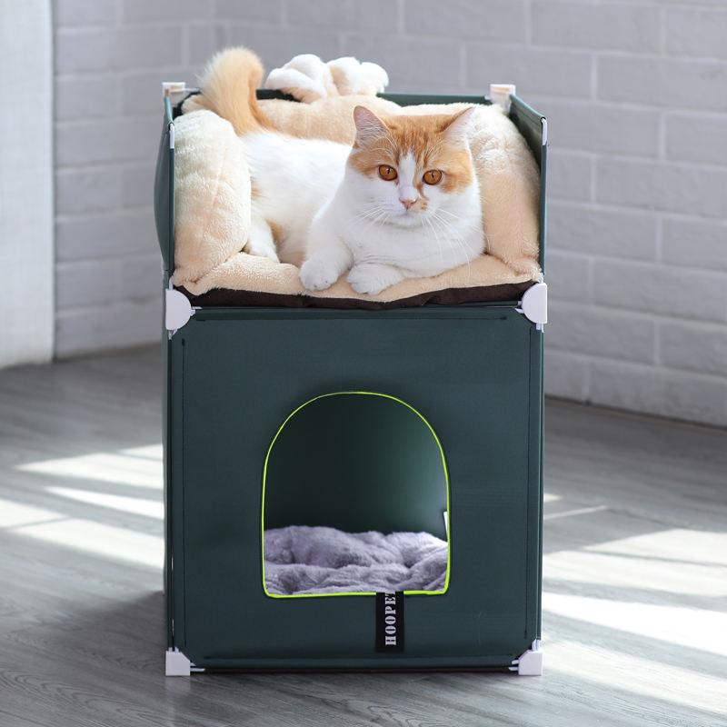Luxury Removable Pet Bed & Double Cat House – MRSLM