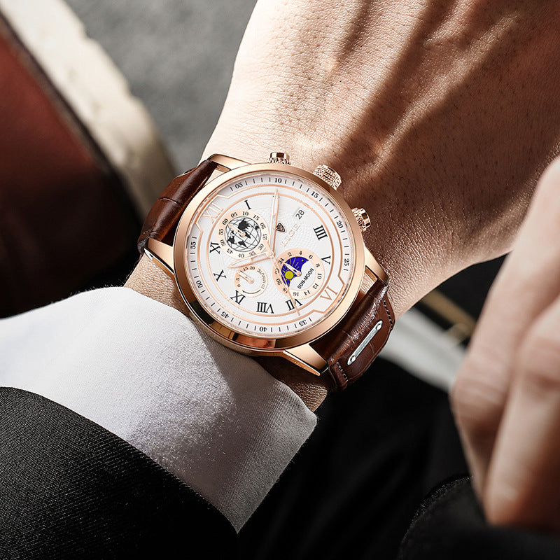 Men's Quartz Watch Moon Phase Function – MRSLM