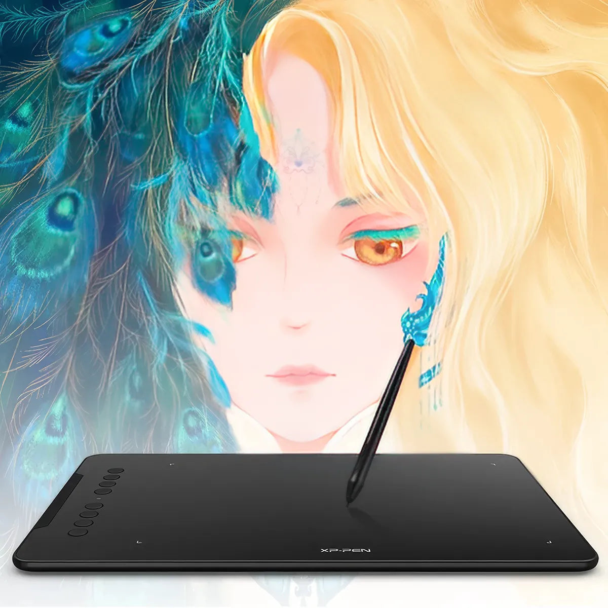 10 Inch Drawing Tablet Graphics Digital Tablet with Tilt & Shortcut Ke ...