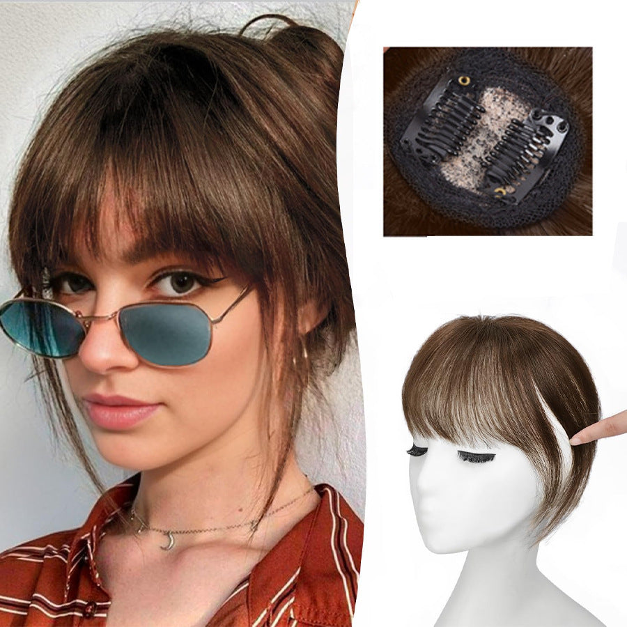 3d Bangs Straight Replacement Hair Covering Hairline Wig Set High-temp ...