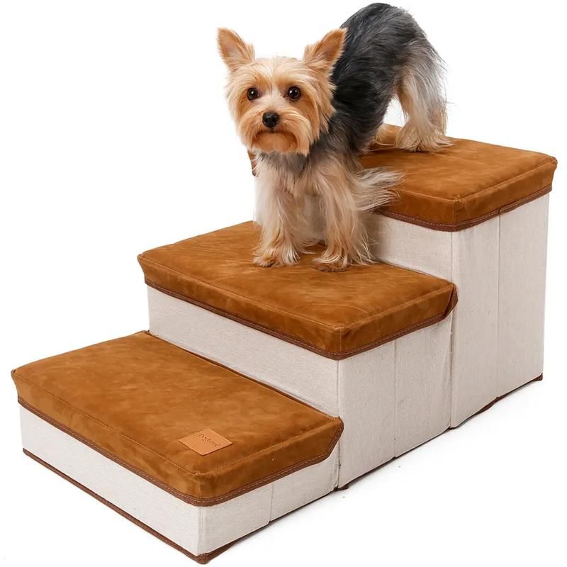 Multi-Purpose Dog Steps with Storage - Pet Stairs and Ramp for Small D ...