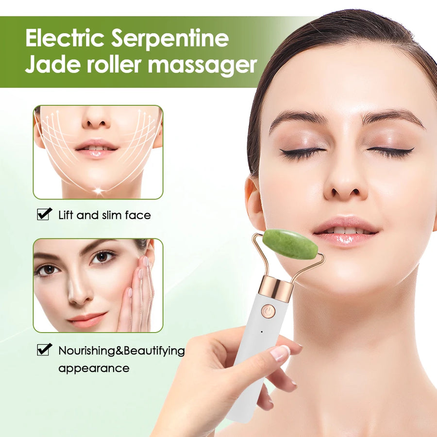 Electric Jade Roller Massager for Facial and Body Relaxation – MRSLM