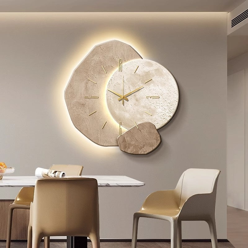 Stone Brings Luck Restaurant Clock Wall Clock Modern Simple – MRSLM