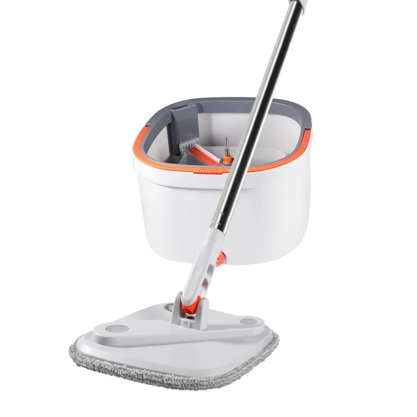 Effortless 360° Microfiber Mop with Water-Separation Bucket – No-Handw ...
