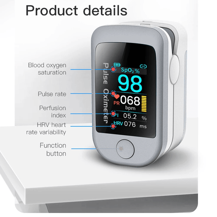 Boxym Smart Bluetooth 5.1 Fingertip Pulse Oximeter HRV Heart-Rate Vari ...
