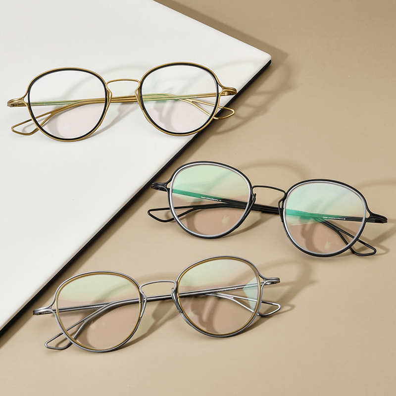 Neo Punk Vintage Titanium Eyeglass Frame Round – MRSLM