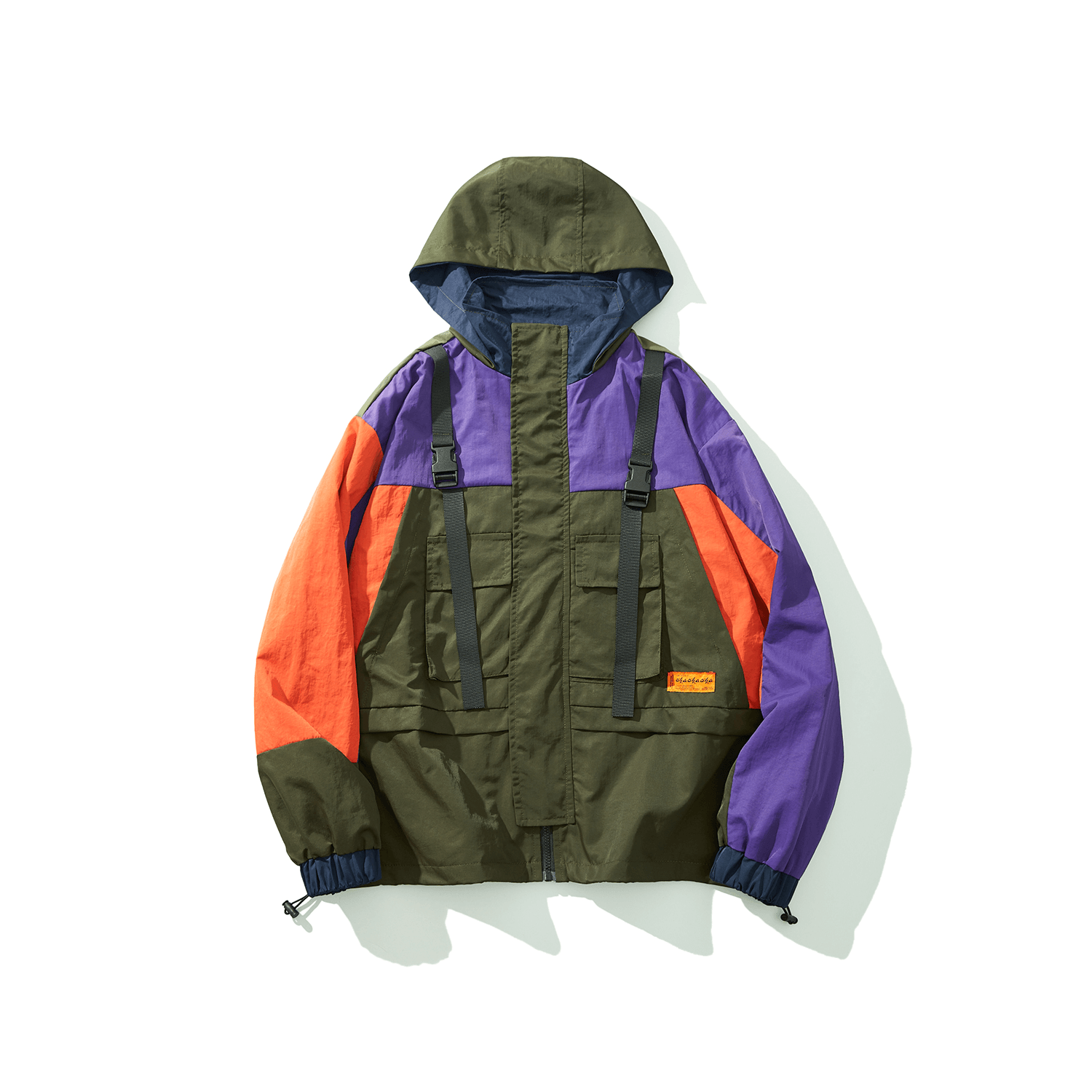 Mens Colourful Techwear Hooded Windbreaker Jacket – MRSLM