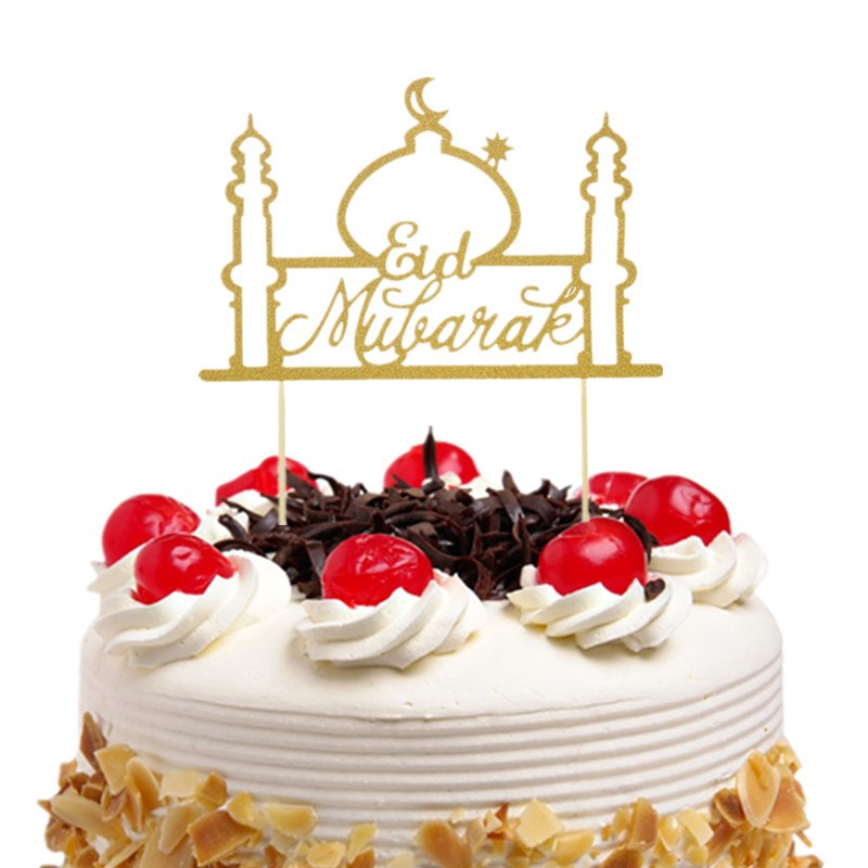 Glitter Mosque Eid Mubarak Party Cake Topper – MRSLM