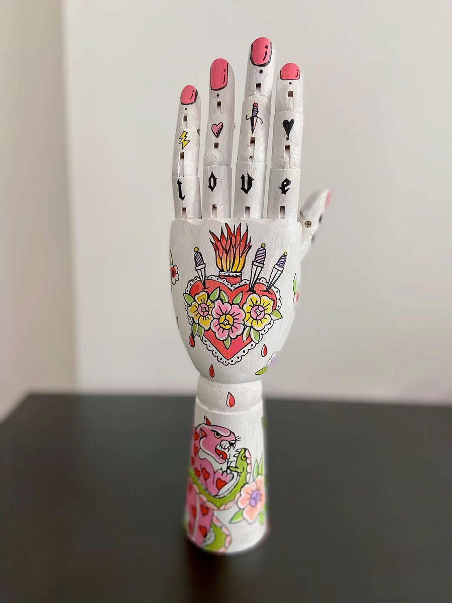 Hand Painted Vintage Wood Hand Ornaments – MRSLM
